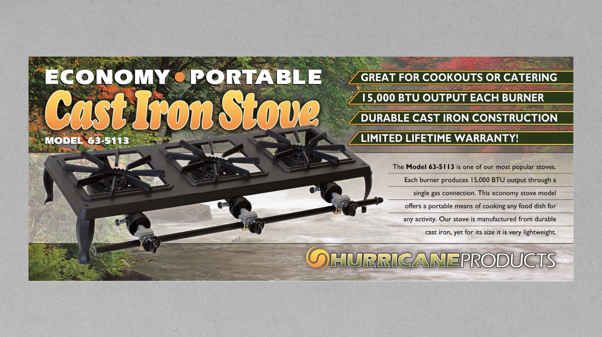Economy Triple Burner Stove – Hurricane Products